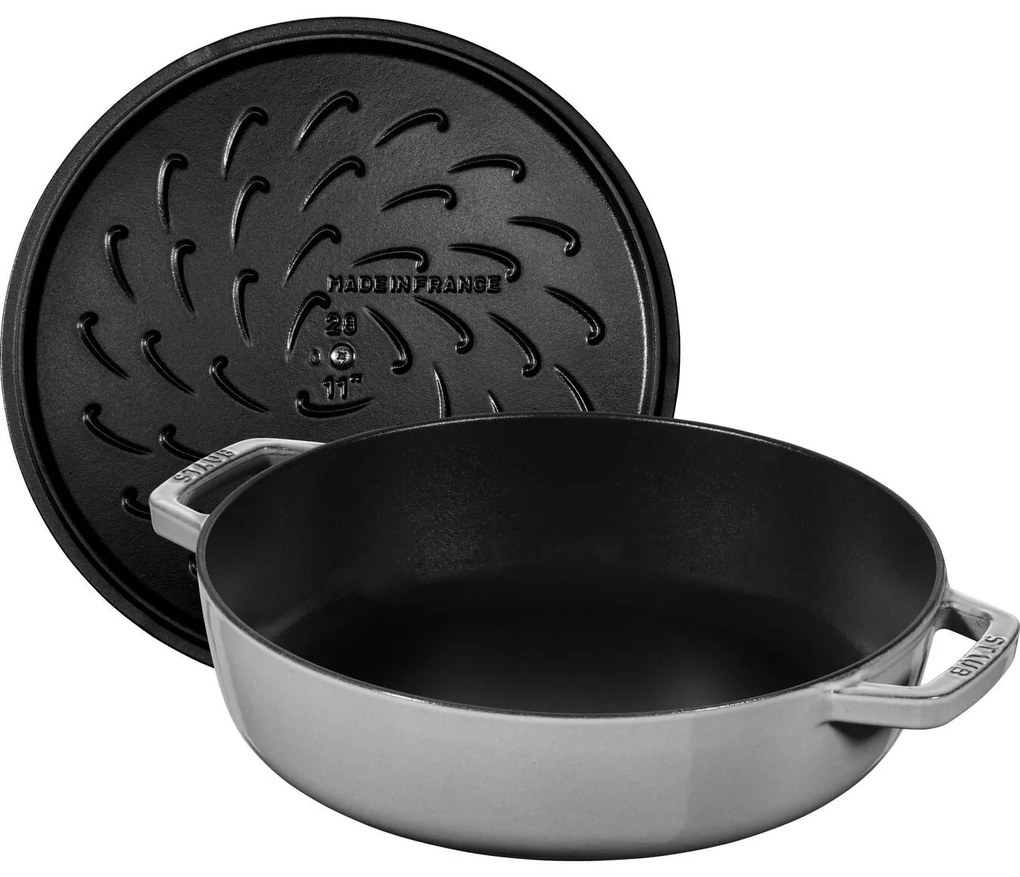 Staub Chistera kastrol s poklicí 28 cm/3,7 l šedý, 12612818