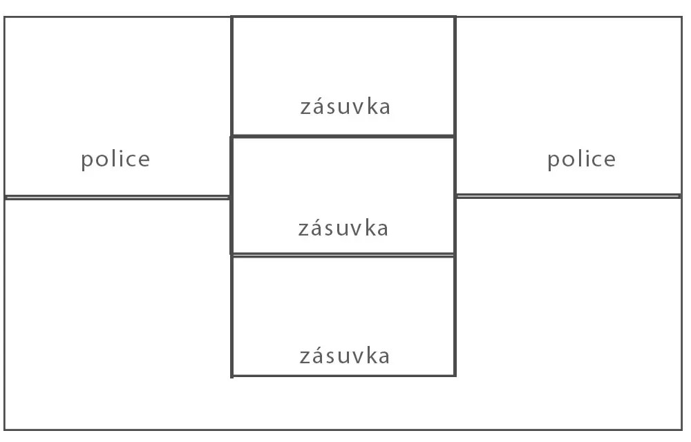 Obývací stěna CEZAR s | sestava C | 6 dílů | 330 cm + 170 cm + 110x61 cm | sonoma