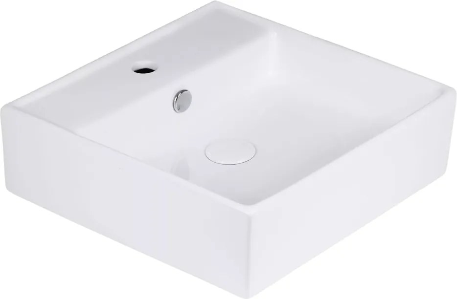 UPTrend Čtvercové keramické umyvadlo na desku/závěsné MEDUSA XL TR4032, bílá lesk