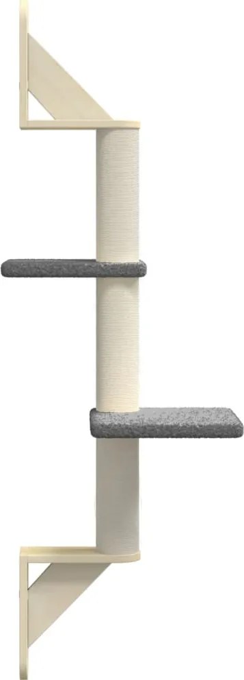 Nástěnné škrabadlo pro kočky se sloupkem tmavě šedé 108 cm 172412