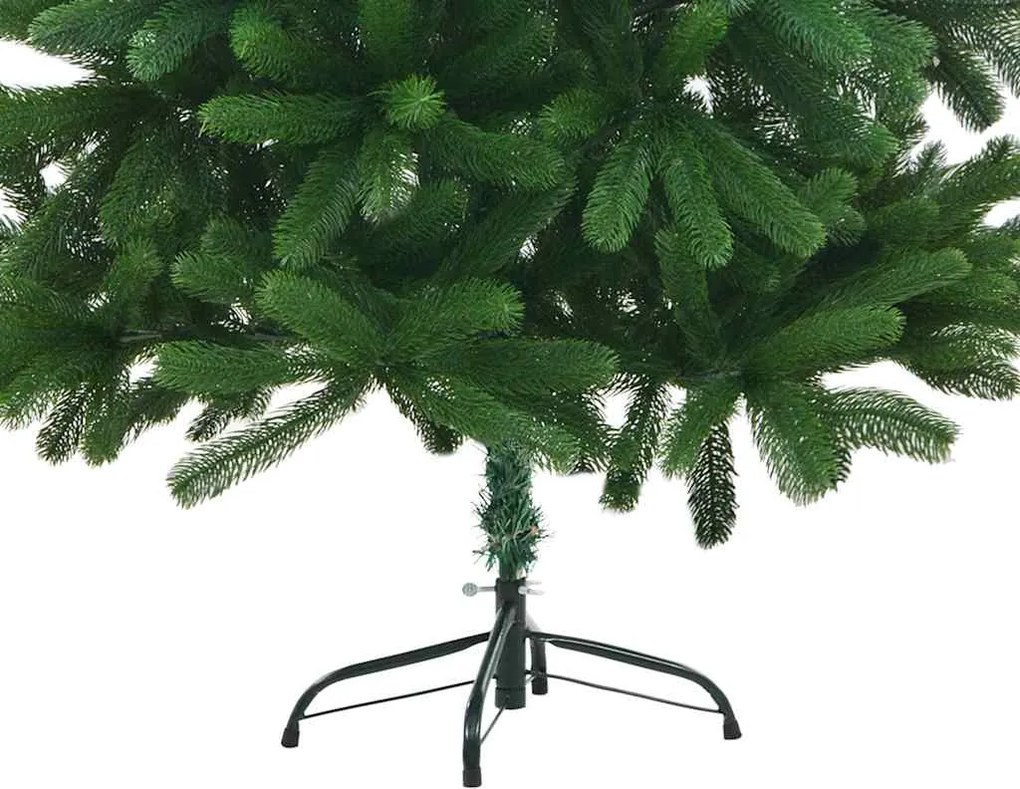 Umělý vánoční stromek s LED a sadou koulí 150 cm zelený 3077640