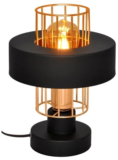 Stolní lampa VOLTA 1xE27/15W/230V černá/rose gold