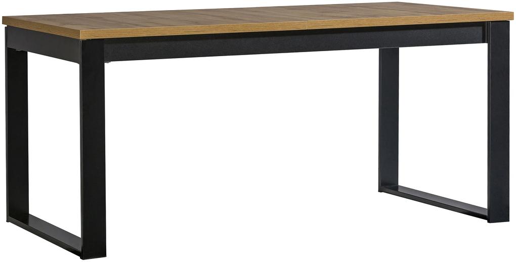 Psací stůl typ LA14 Laticia (matná černá + dub wotan). 1040640