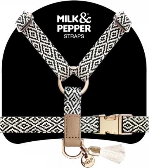 MILK&PEPPER Postroj pro psy Oroko černý Velikost: T02