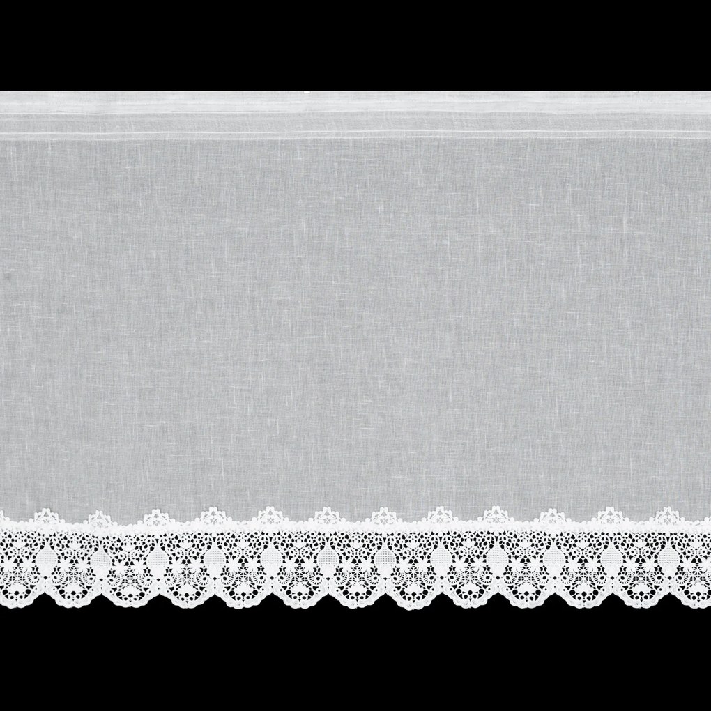 KRÁTKÁ ZÁCLONA NA PÁSCE KASANDRA 150X70 CM BÍLÁ