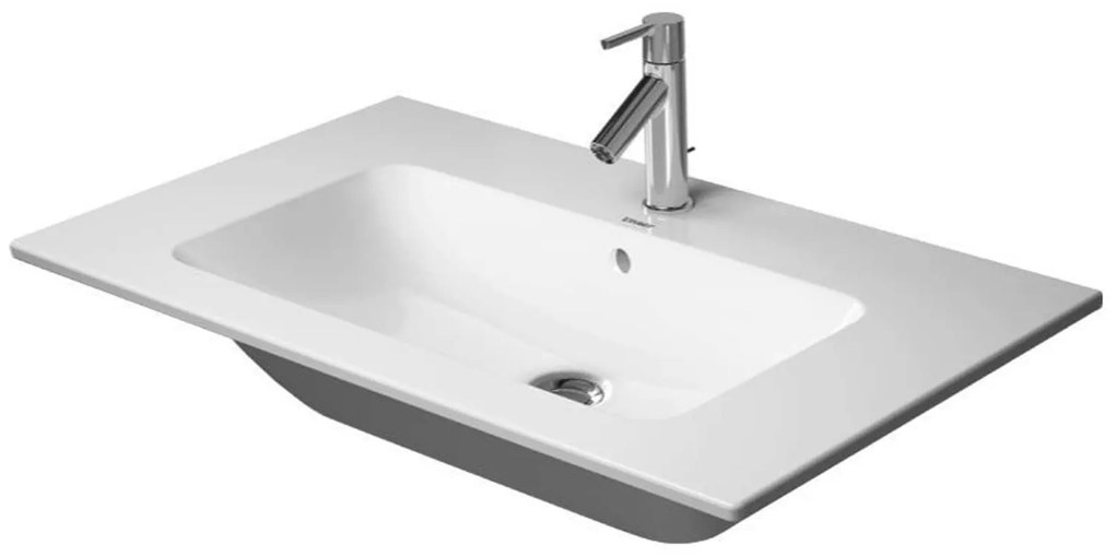 Duravit ME by Starck - Umyvadlo nábytkové 83x49 cm, s přepadem, s otvorem pro baterii, WonderGliss, bílá 23368300001