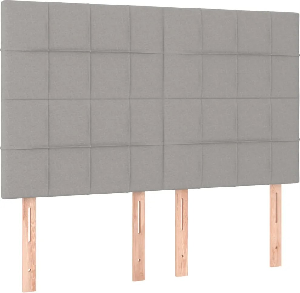 Box spring postel s matrací světle šedá 140 x 190 cm textil 3137149