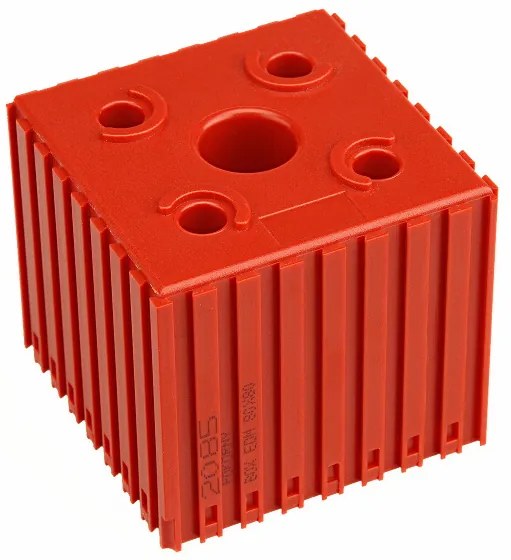 Plastový box pro ukládání držáků elektrod, modul 8x8, 1 dutina, červená
