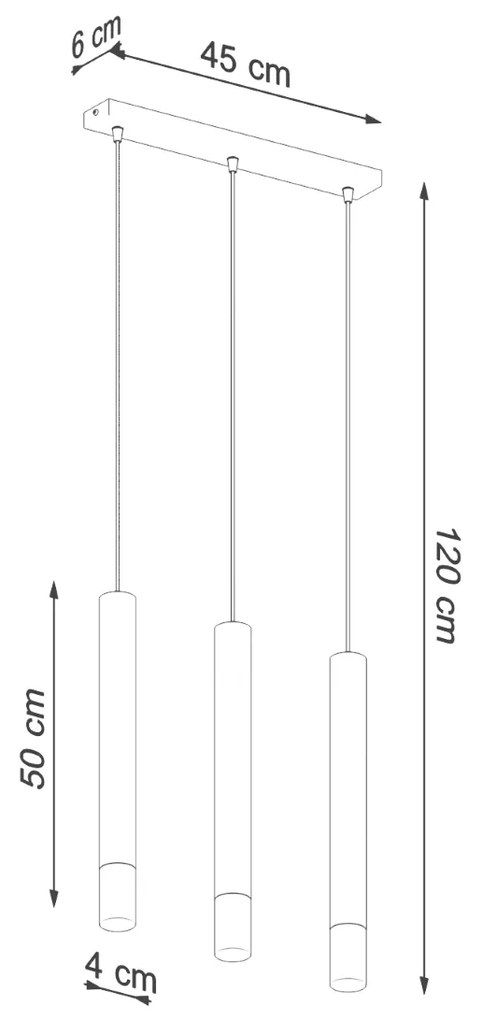 Sollux Lighting Závěsné svítidlo WEZYR 3 Černá