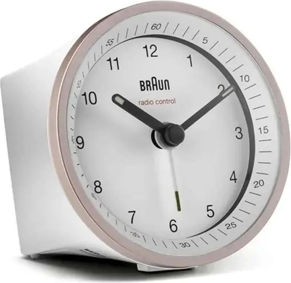 Braun - Analogový budík BC07, růžová/bílá 4007218670991
