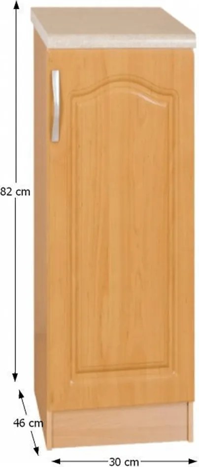 Kuchyňská skříňka, olše, pravá, LORA MDF NEW KLASIK S30