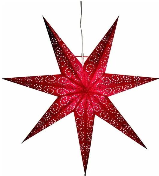 Závěsná červená svítící hvězda Best Season Antique Red, 60 cm