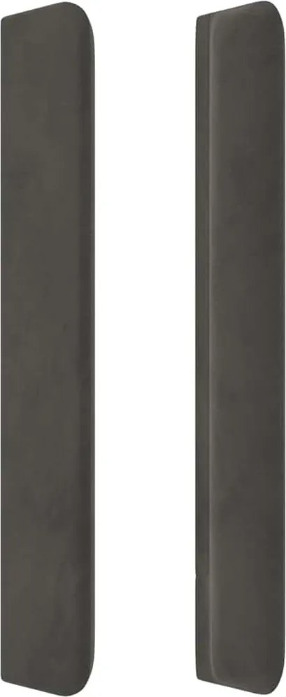 Čelo postele typu ušák tmavě šedé 83x16x118/128 cm samet 3119849