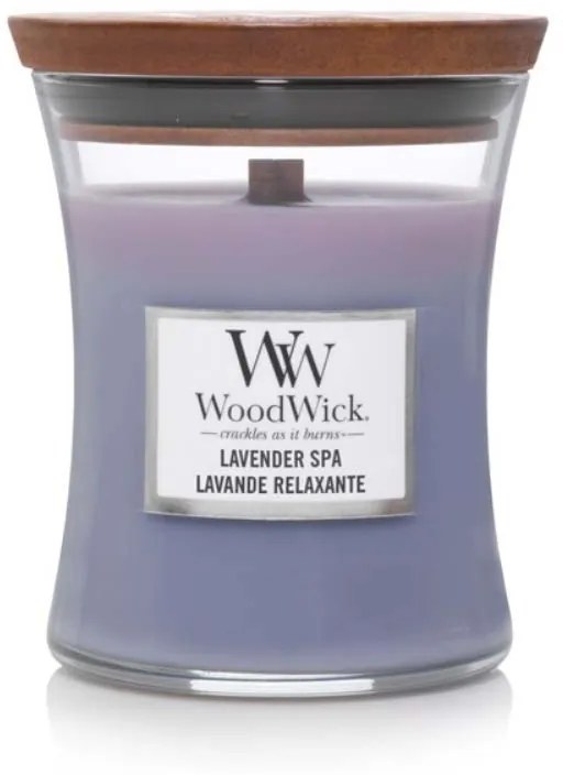 WoodWick - vonná svíčka Lavender Spa (Levandulová lázeň) 275g