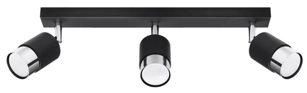 Sollux Lighting Stropní svítidlo NERO 3 černé/chromové