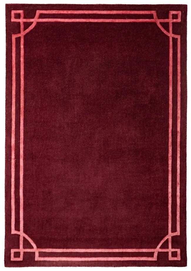 Vínový ručně tkaný vlněný koberec 200x290 cm Gatsby – Flair Rugs