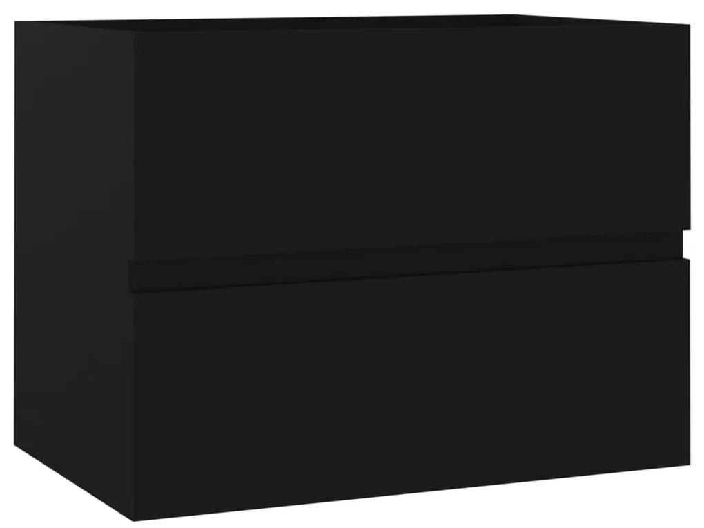 Skříňka pod umyvadlo černá 60 x 38,5 x 45 cm dřevotříska - Default Title