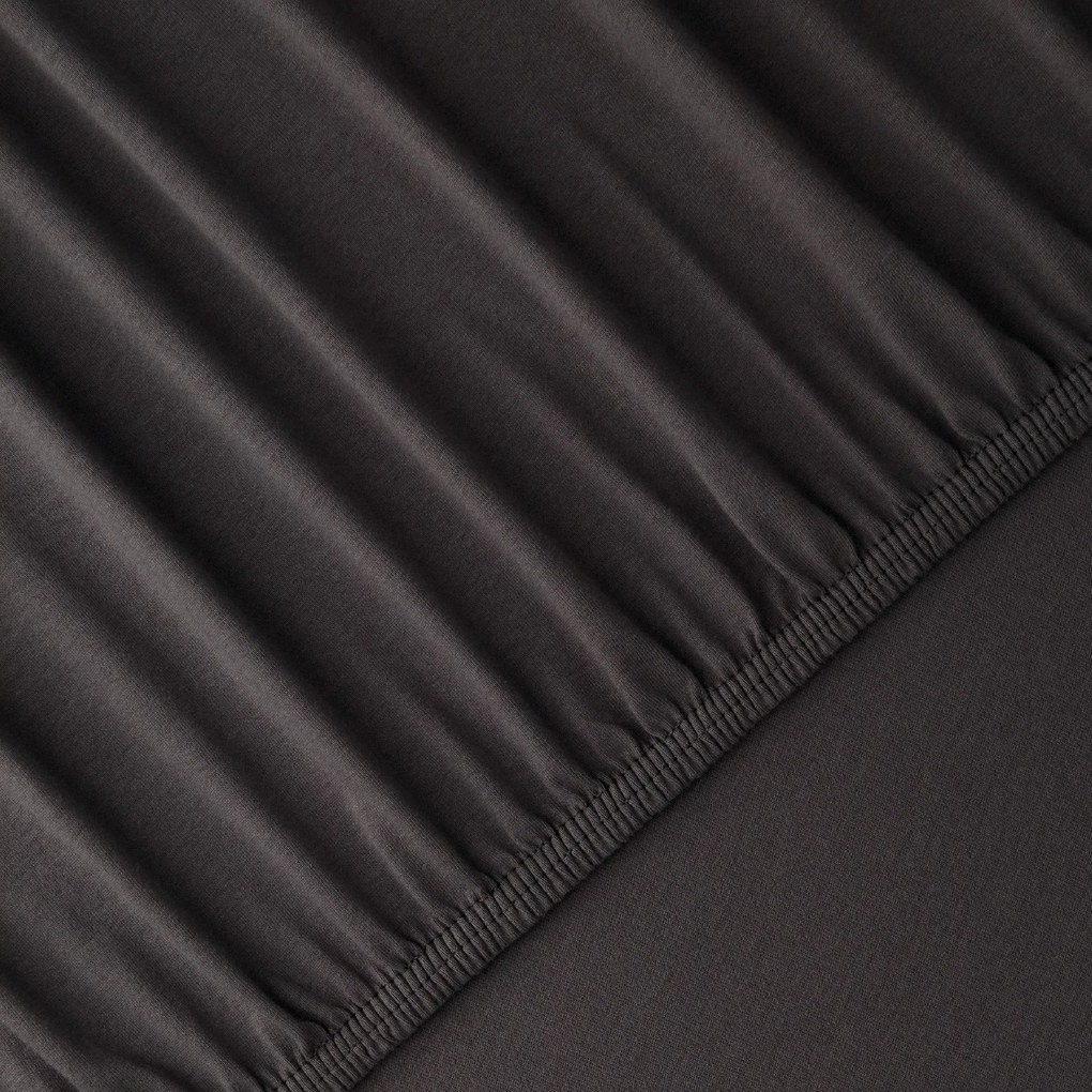 Florella Prostěradlo Avance Jersey 45 Schiefer, 180-190x200 cm