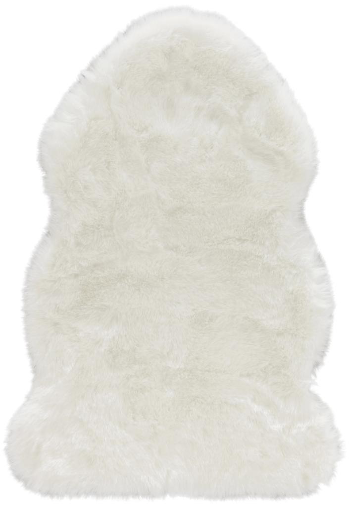 Mint Rugs - Hanse Home koberce Kusový koberec Superior 103347 Uni White (kůže) - 120x170 tvar kožešiny cm