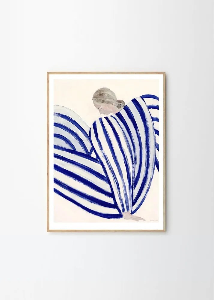 Plakát 50x70 cm Blue Stripe at Concorde – Sofia Lind – The Poster Club