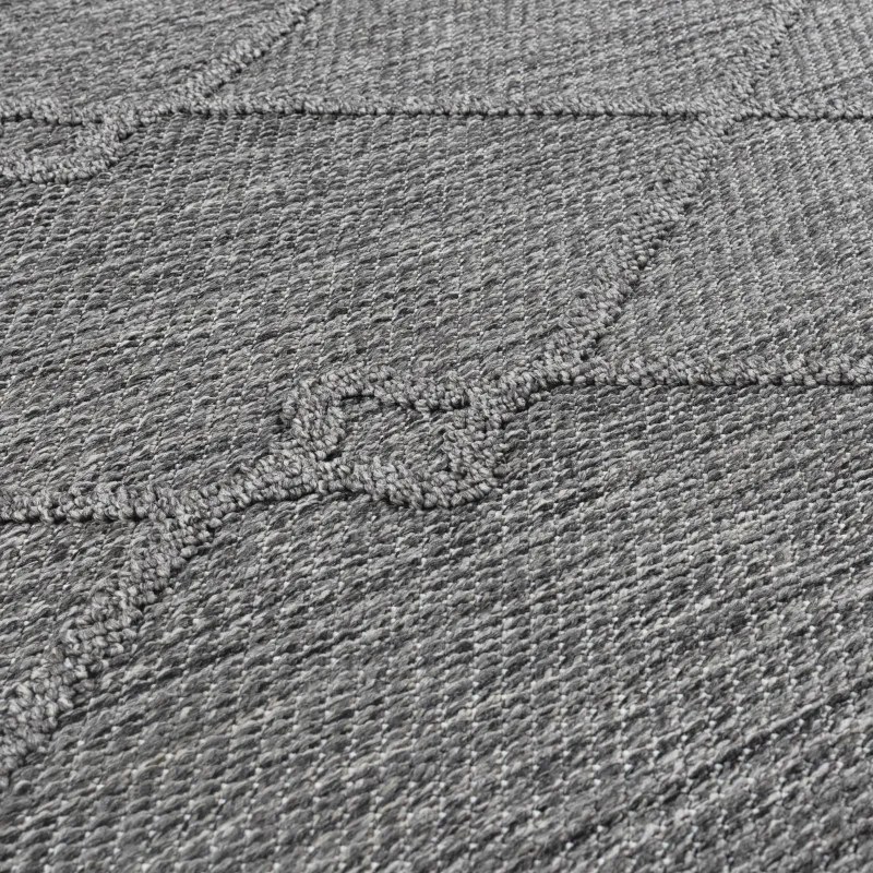 Ayyildiz, Kusový koberec Patara 4955 Grey – na ven i na doma, 120x170, šedá, chodba / předsíň