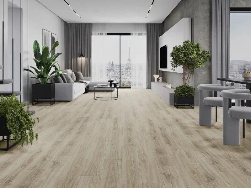 Mexen Madison vzorek SPC vinylových panelů 6,5 mm, podložka IXPE 1,5 mm, 4 V-drážka, Dub - F1045-S