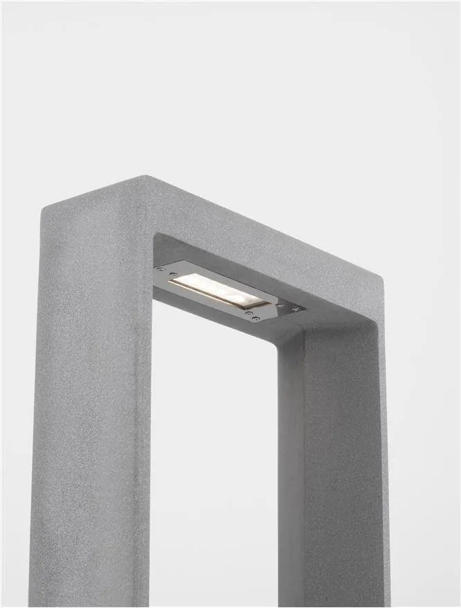 NV 9540218 Venkovní sloupkové svítidlo CAIRO šedý beton skleněný difuzor LED 8W 3000K 120-230V IP65 - NOVA LUCE