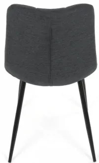 Jídelní židle šedá látka černé kovové nohy DCL-193 GREY2