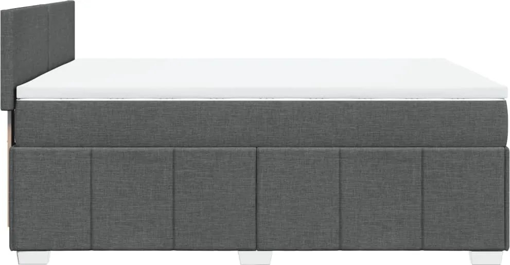 Box spring postel s matrací tmavě šedý 140 x 190 cm textil 3289357