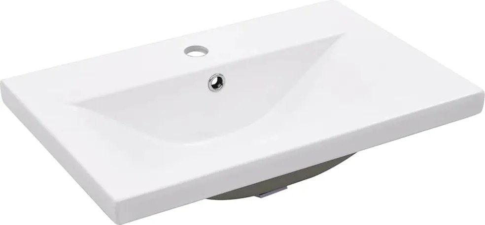 Koupelnový rám s vestavěným umyvadlem bílý železo 3101374