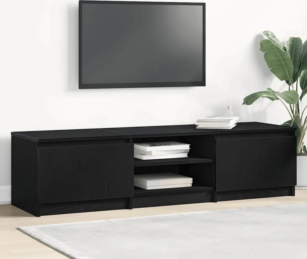 vidaXL TV stolek 140 x 40 x 35,5 cm kompozitní dřevo [800648] Barva: Černý dub