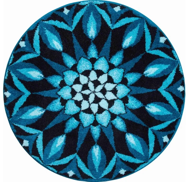 Koupelnová předložka Grund Mandala - Poznání modré Typ: 60x60 cm kruh