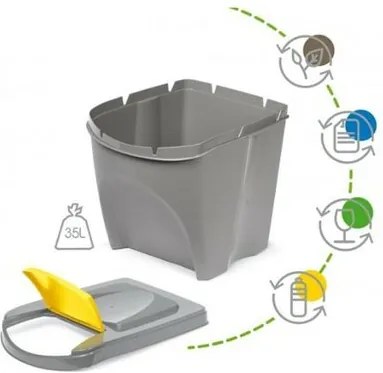 Koš na tříděný odpad Sortibox 20 l, 4 ks, antracit IKWB20S4 S433