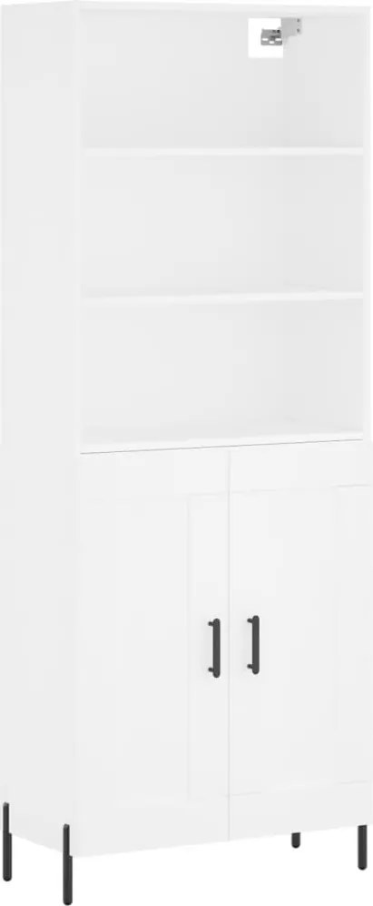 Skříň highboard bílá 69,5 x 34 x 180 cm kompozitní dřevo 3189965