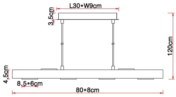 Globo 56247-6HB - LED Lustr na lanku JOYA 6xLED/5W/230V