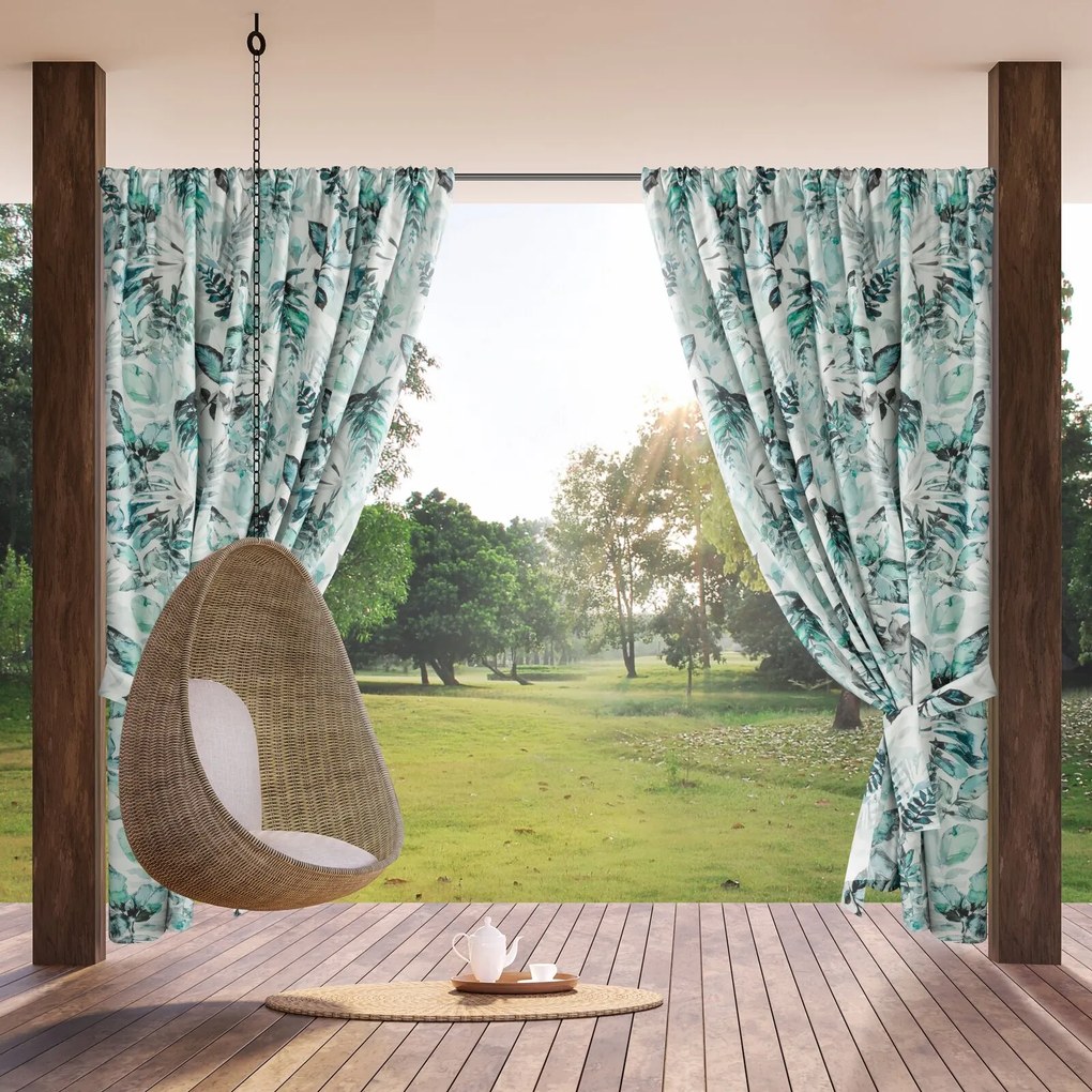ZÁHRADNÝ VODEODOLNÝ ZÁVĚS NA PÁSCE GARDEN 155X200 CM LISTY