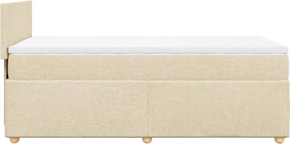 Box spring postel s matrací krémová 80 x 200 cm textil 3288805
