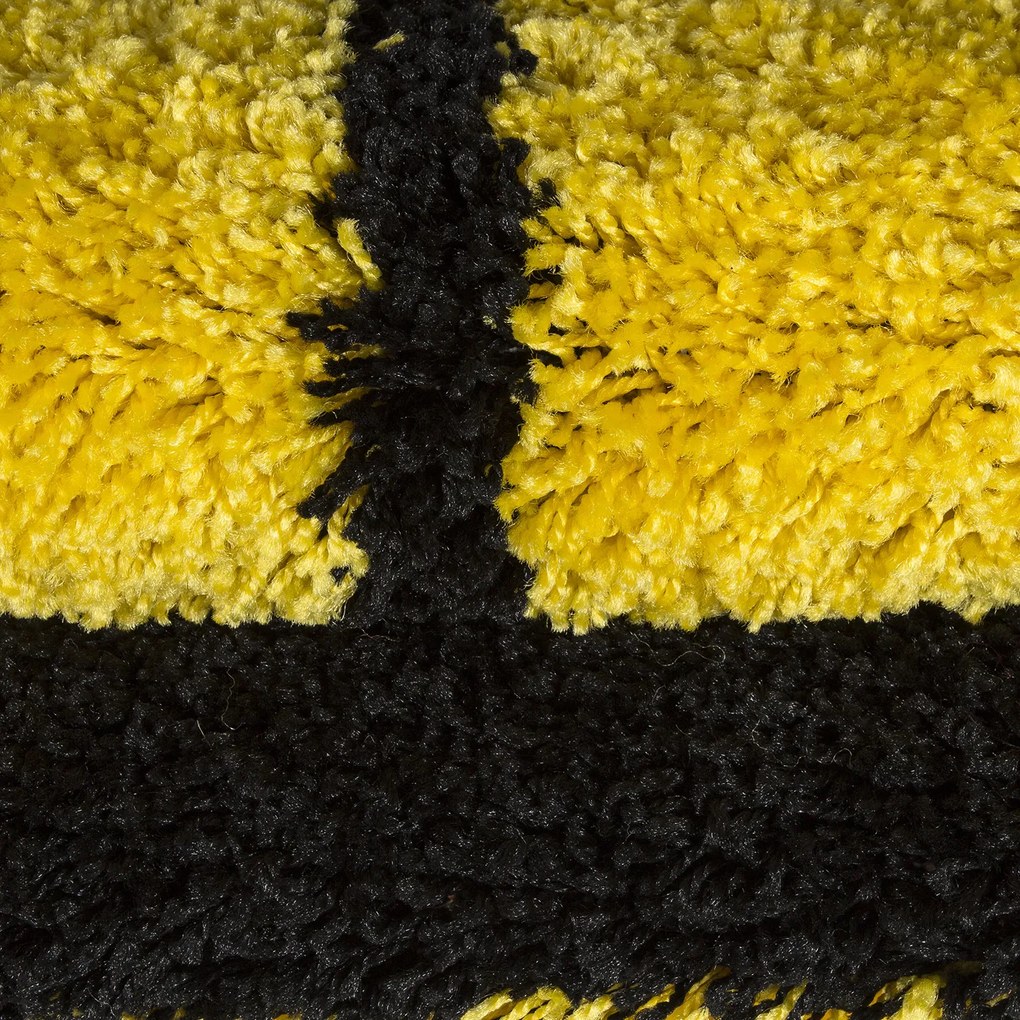 Ayyildiz, Dětský kusový koberec Fun 6001 yellow, 120x120 (průměr) kruh, žlutá, dětský pokoj