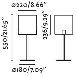 FARO 20054 - Stolní lampa NILA 1xE27/15W/230V krémová/černá