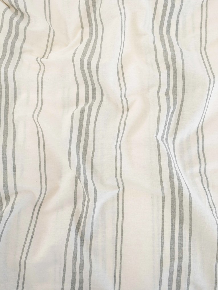 MK Lůžkoviny Bavlněné povlečení Natural - Proužky zelené 140 × 200 cm, 70 x 90 cm