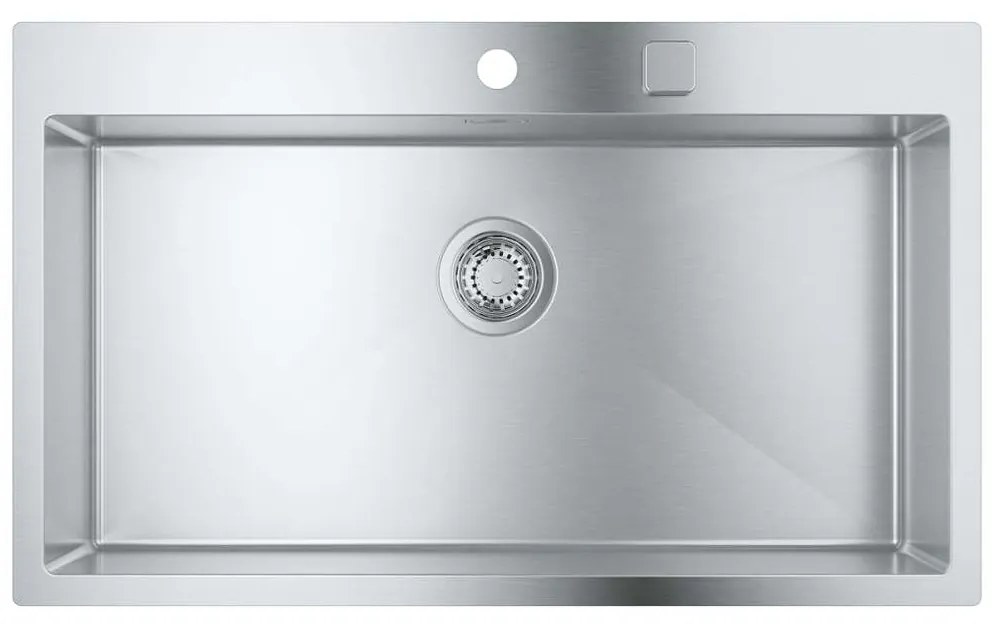 Grohe - Dřez K800 s automatickým odtokem, 85x51 cm, kartáčovaná nerez 31584SD1