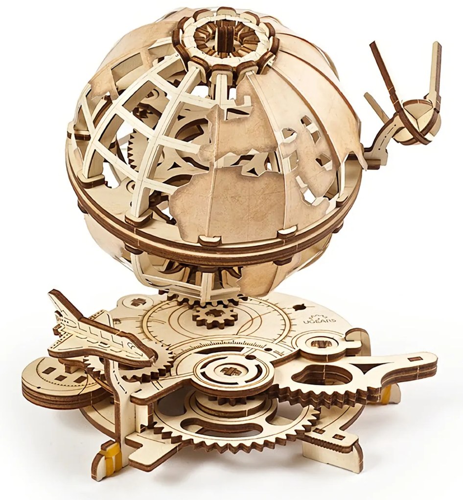 Ugears 3D dřevěné mechanické puzzle Globus