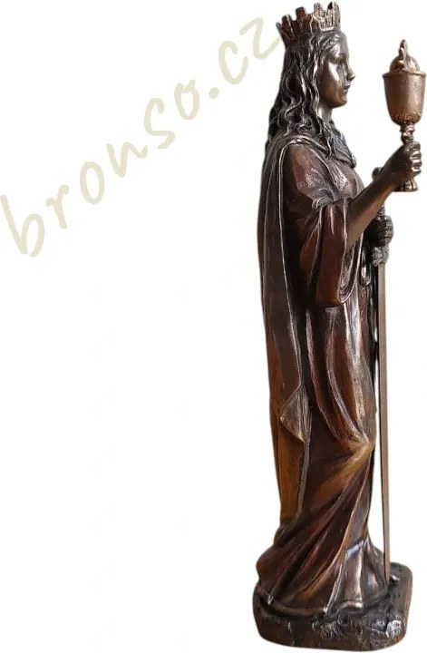 Soška svaté Barbory – křesťanská dekorace, symbol víry a ochrany, Veronese WU76757A4