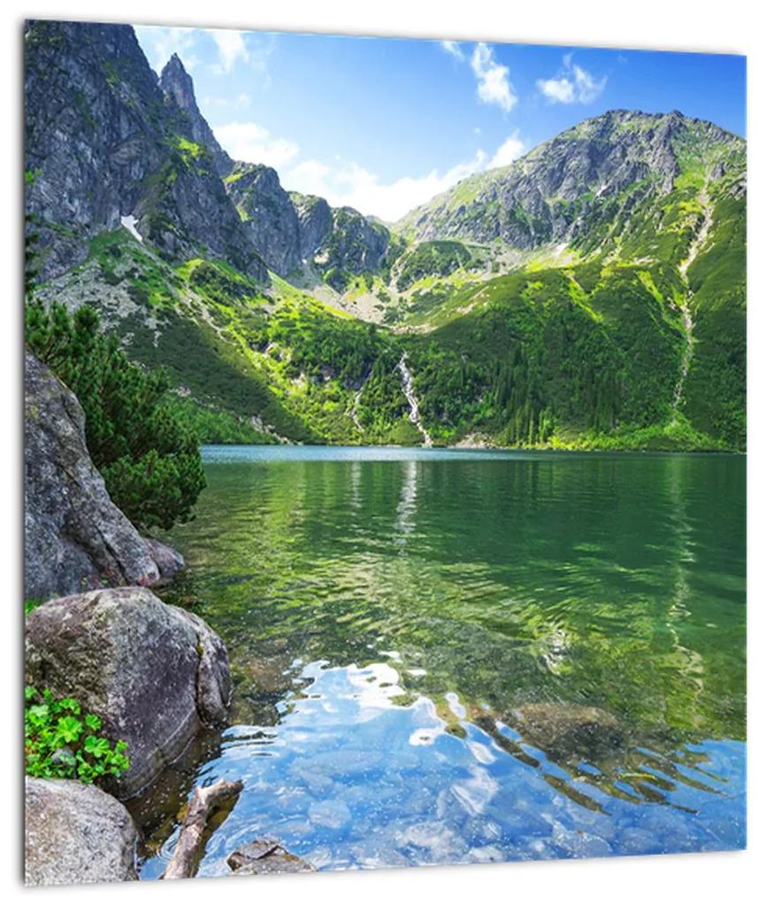 Obraz jezera v Tatrách (30x30 cm)