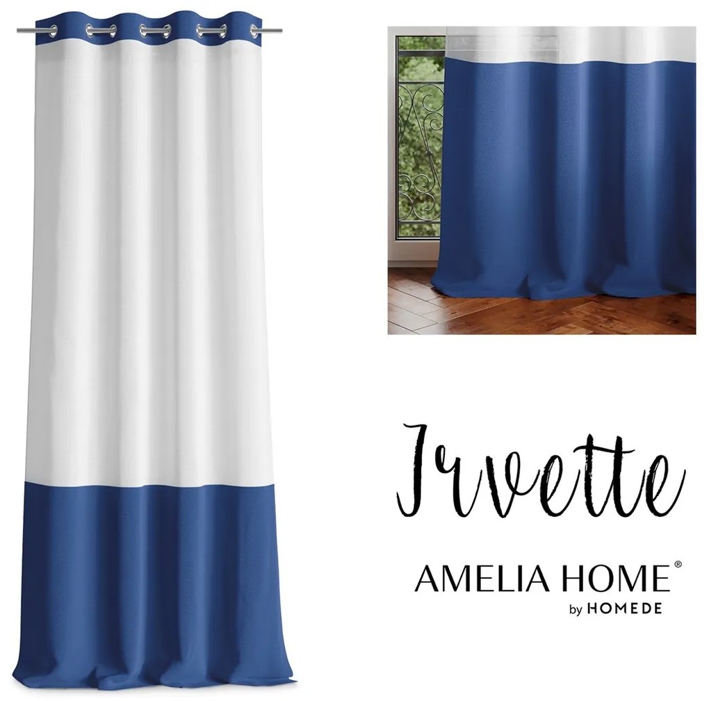 Záclona AmeliaHome Irvette II modrá