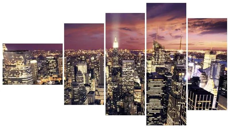 Obraz nočního New Yorku  (110x60 cm), 40 dalších rozměrů