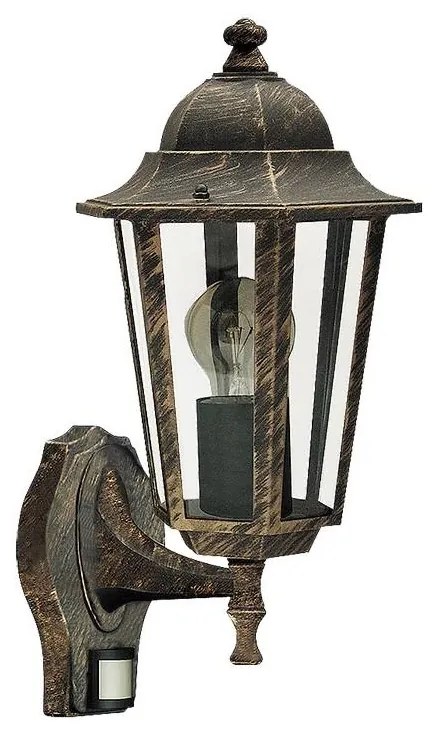 Rabalux 8218 - Venkovní nástěnné svítidlo s čidlem VELENCE 1xE27/60W/230V
