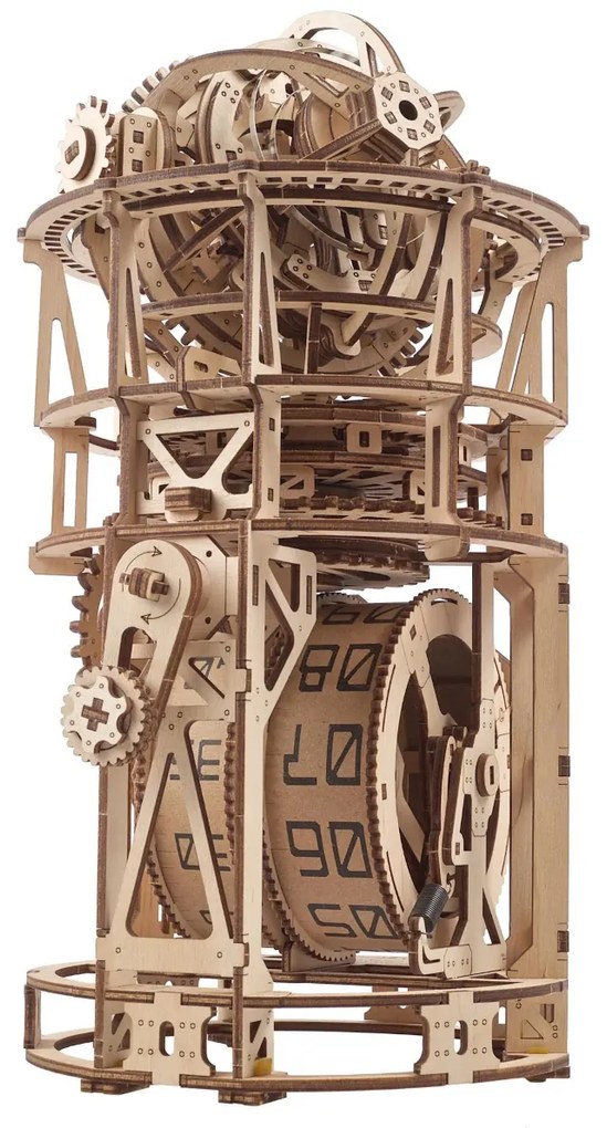 Ugears 3D dřevěné mechanické puzzle Hodinový strojek s tourbillonem