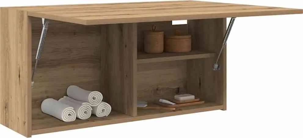 vidaXL Koupelnová nástěnná skříňka 80x25x40 cm kompozit [860093] Barva: dub sonoma