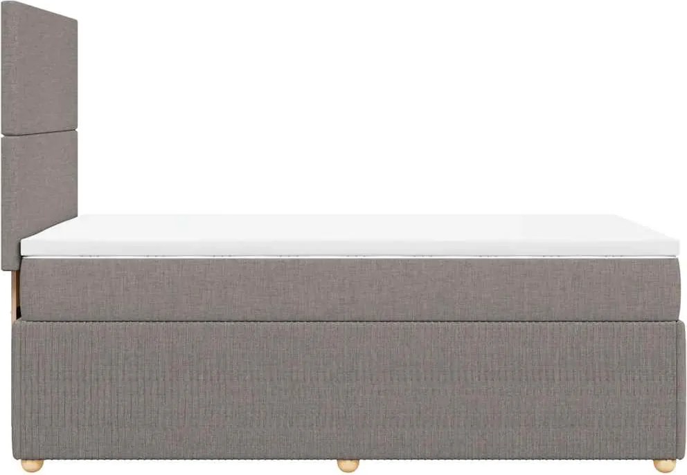 Box spring postel s matrací taupe 100 x 200 cm textil 3291964